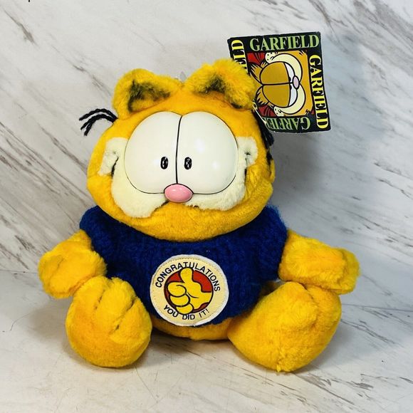 Paws | Toys | Vintage Garfield Plush Congratulations You Did It With ...